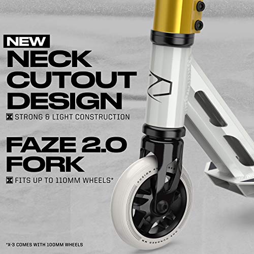 Fuzion X-5 Pro Scooter - Trick Scooter for Kids 8 Years and Up - Pro Scooters for Teens - Best Stunt Scooter for BMX Scooter Tricks (Cream)