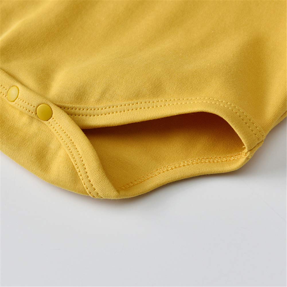 Auro Mesa Newborn Baby Infant Unisex Cotton Long-Sleeve Solid Peter Pan Collar Jumper Bodysuits Outfits