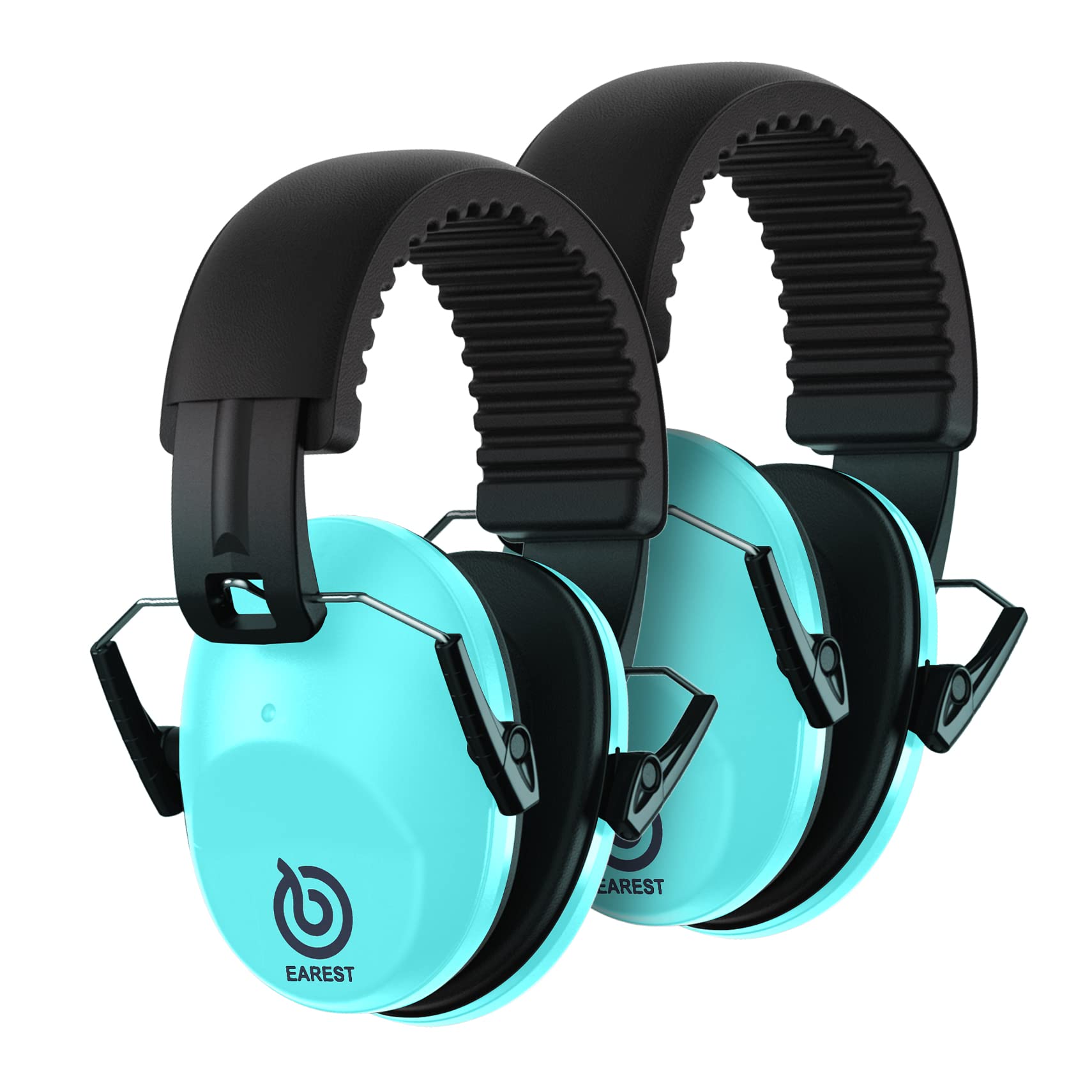 EAREST 2 Pack Protection Ear Muffs, Noise Reduction Safety Ear Muffs Shooting Earmuff with Carrying Bag + Belt, NRR 20 dB Professional Ear Defenders for Adults and Children - Blue