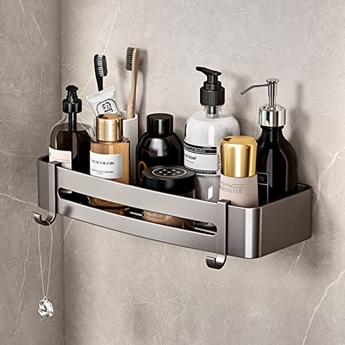 KISUFU Shower Caddy,Shower Shelf,Adhesive Shower Organizer No Drilling,Bathroom Storage Organizer,Large Capacity Shower Shelves,Bathroom and Kitchen Storage-2pck(gray)