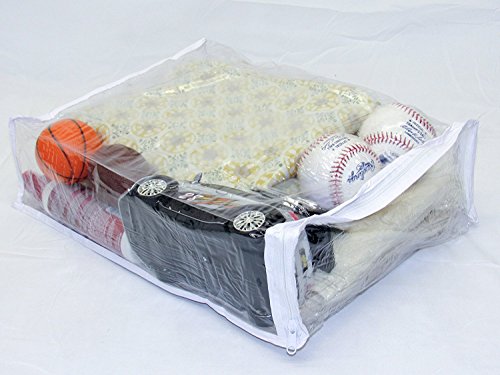 Fba Clear Vinyl Zippered Sweater Clothing Storage Bag 11 x 15 x 4 Set of 10