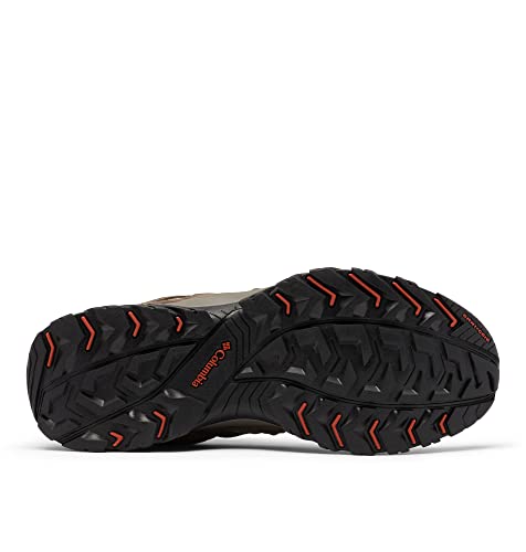 Columbia Men's Redmond III Waterproof Hiking Shoe, Pebble/Dark Sienna, 11
