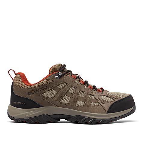 Columbia Men's Redmond III Waterproof Hiking Shoe, Pebble/Dark Sienna, 11