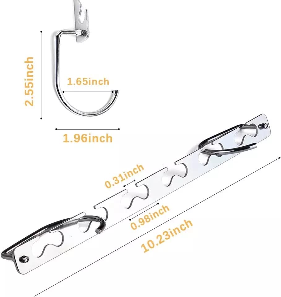 RWeLit Pack of 6 Magic Clothes Hangers Space Saving Hangers for Heavy Clothes Smart Closet Saver β Stainless Steel - Cascading Hangers Wardrobe Organizer Clothing Hanger Organizer Closet Space Saver