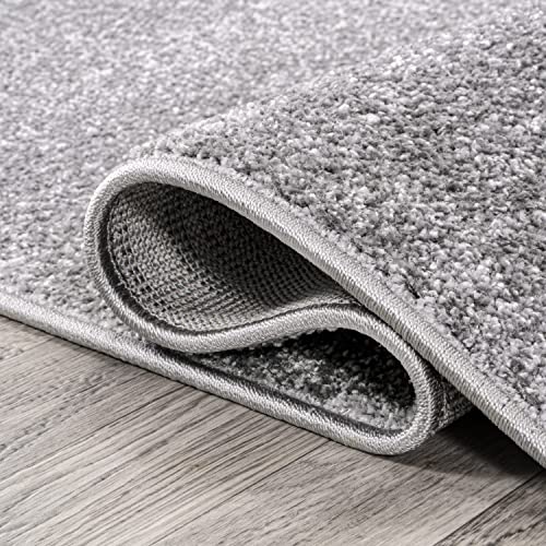 JONATHAN Y SEU100A-8 Haze Solid Low-Pile Indoor Area-Rug Casual Contemporary Solid Traditional Easy-Cleaning Bedroom Kitchen Living Room Non Shedding, 8 ft x 10 ft, Grey