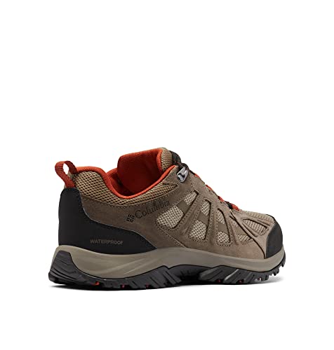 Columbia Men's Redmond III Waterproof Hiking Shoe, Pebble/Dark Sienna, 11