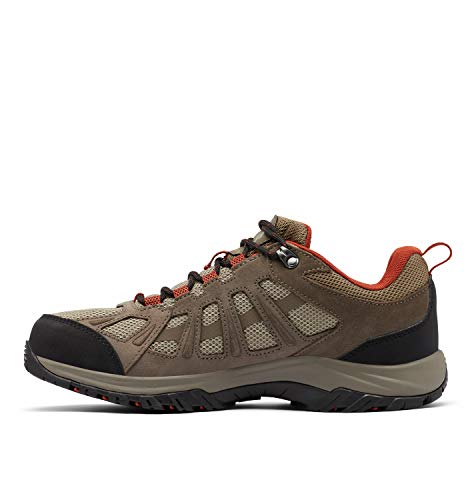 Columbia Men's Redmond III Waterproof Hiking Shoe, Pebble/Dark Sienna, 11