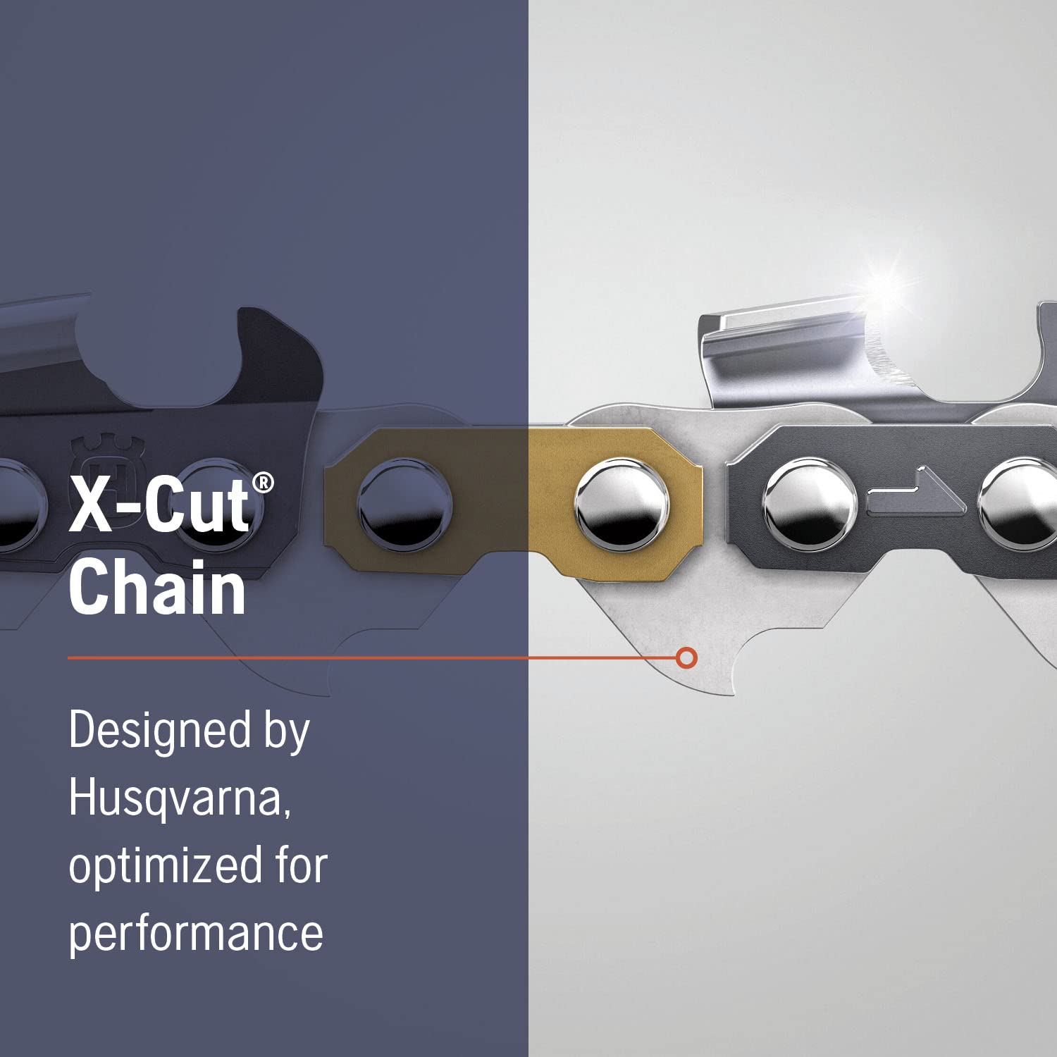 Husqvarna X-Cut SP33G 16 Inch Chainsaw Chain, 325" Pitch, 050" Gauge, 66 Drive Links, Pre-Stretched Chainsaw Blade Replacement with Superior Lubrication and Low Kickback,Grey