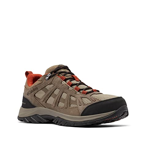 Columbia Men's Redmond III Waterproof Hiking Shoe, Pebble/Dark Sienna, 11