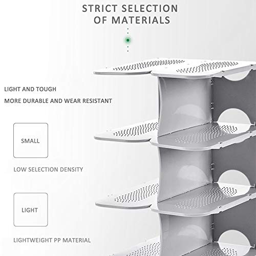 ACPOP Shoe Slots Organizer, Adjustable Shoe Rack,Better Stability Shoe Organizer,Shoe Stacker,Space Saver,Pack of 6,Grey