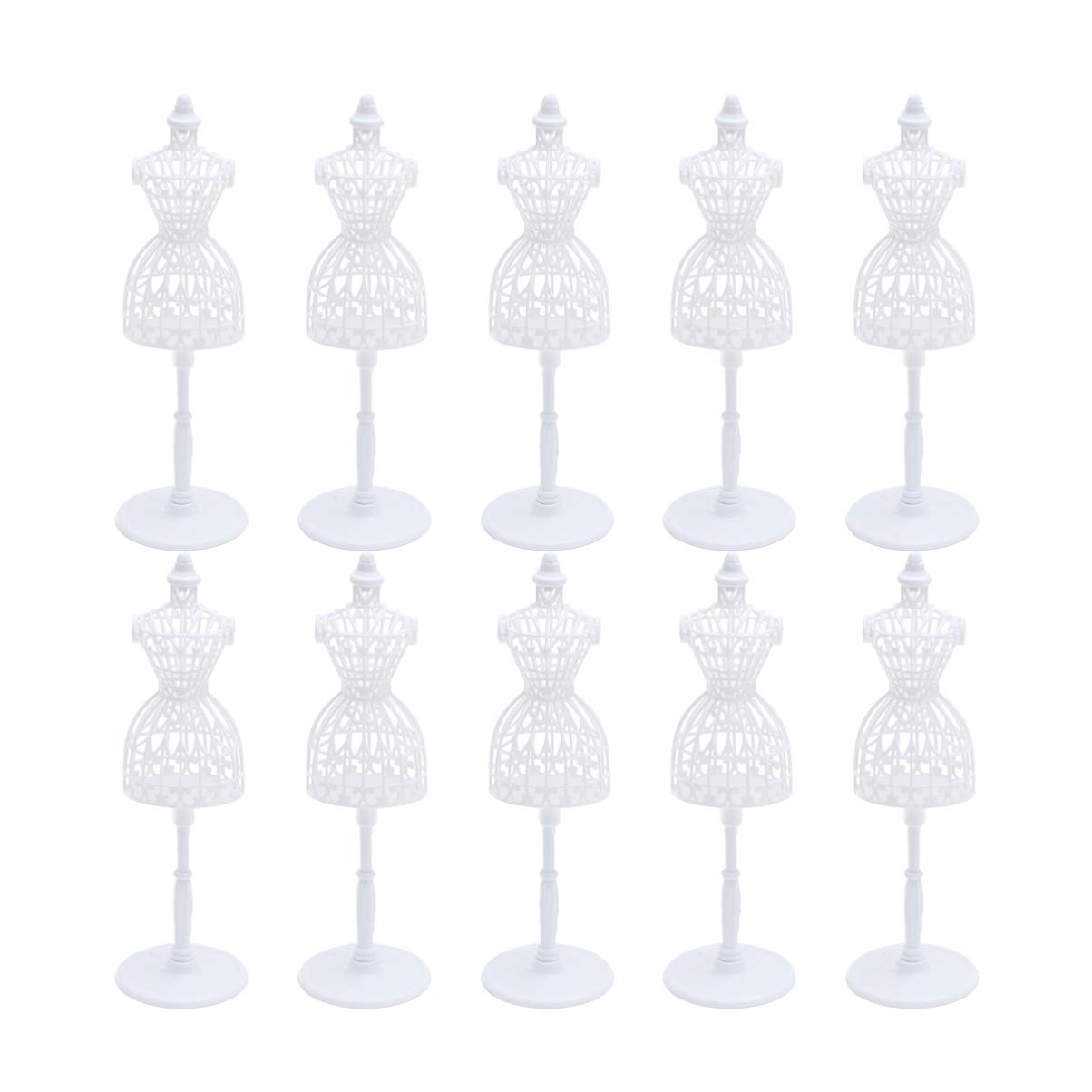 20pcs Doll Dress Form Mini Mannequin Dress Form Mannequin Model Stand Accessories for Doll Dresses