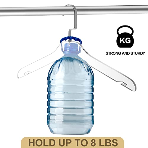 Quality Clear Acrylic Clothing Hangers β 5-Pack, Stylish Clothes Hanger with Silver Hooks - Coat Hanger for Dress, Suit - Closet Organizer Adult Hangers - Space Saving Cloth Hangers (Silver Hook, 5)