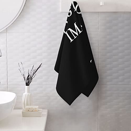 Custom Hand Towel, Personalized Soft Polyester-Cotton Face Towel Add Your Design Bath with Picture Text Logo Name for Home Outdoor Sports Gym Yoga, 27.5X16in