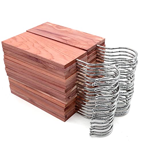Yayunxuan 5pcs Cedar Planks Cedar Blocks for Clothes Storage Aromatic Cedar Hang Ups Closet Freshener Clothes Protection Mustiness Prevention Hanger