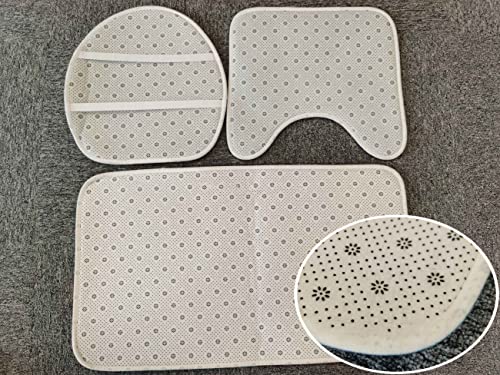 AXISRC 4 Pieces Snow Scene Shower Curtains Sets 3D Print Merry Christmas Rugs for Bathroom Bath Sets Home Textile Blue Bathroom Mat 71x71inches