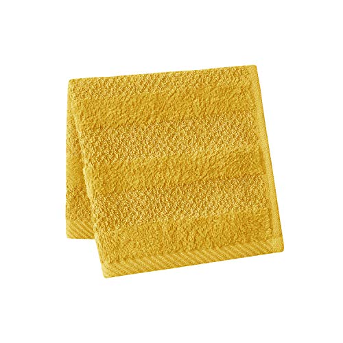 CANNON Shear Bliss Quick Dry 100% Cotton Washcloths (12" L x 12" W) Slim Lightweight Design, Textured Dual Weave, Low Lint Absorbent (24 Pack, Sorbet)…
