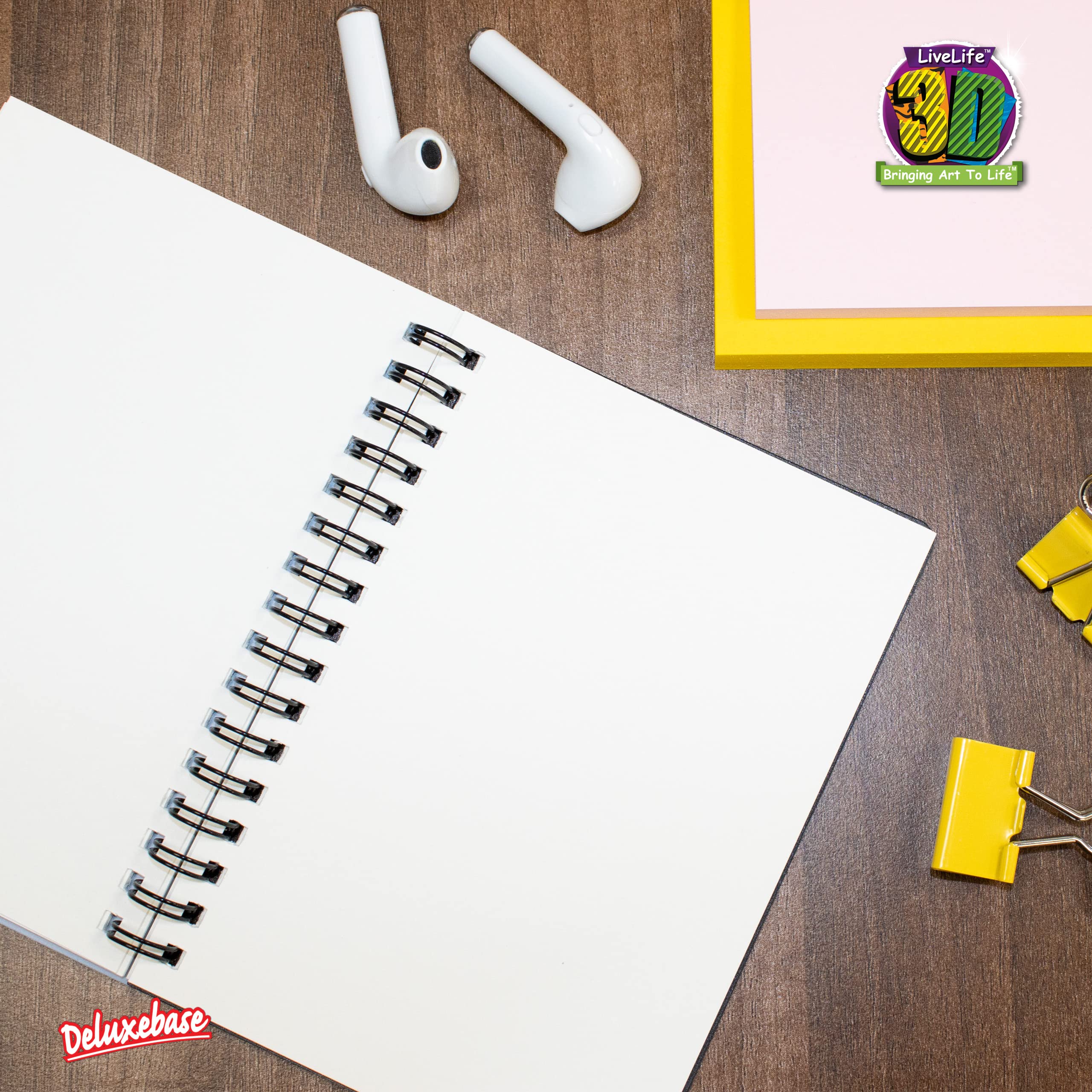 3D LiveLife Jotter - Snow Leopard Cubs from Deluxebase. Lenticular 3D Big Cat 6x4 Spiral Notebook with plain recycled paper pages. Artwork licensed from renowned artist Joh Naito
