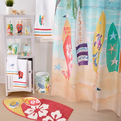 Avanti Linens - Hand Towel, Soft & Absorbent Cotton Towel (Surf Time Collection, White)