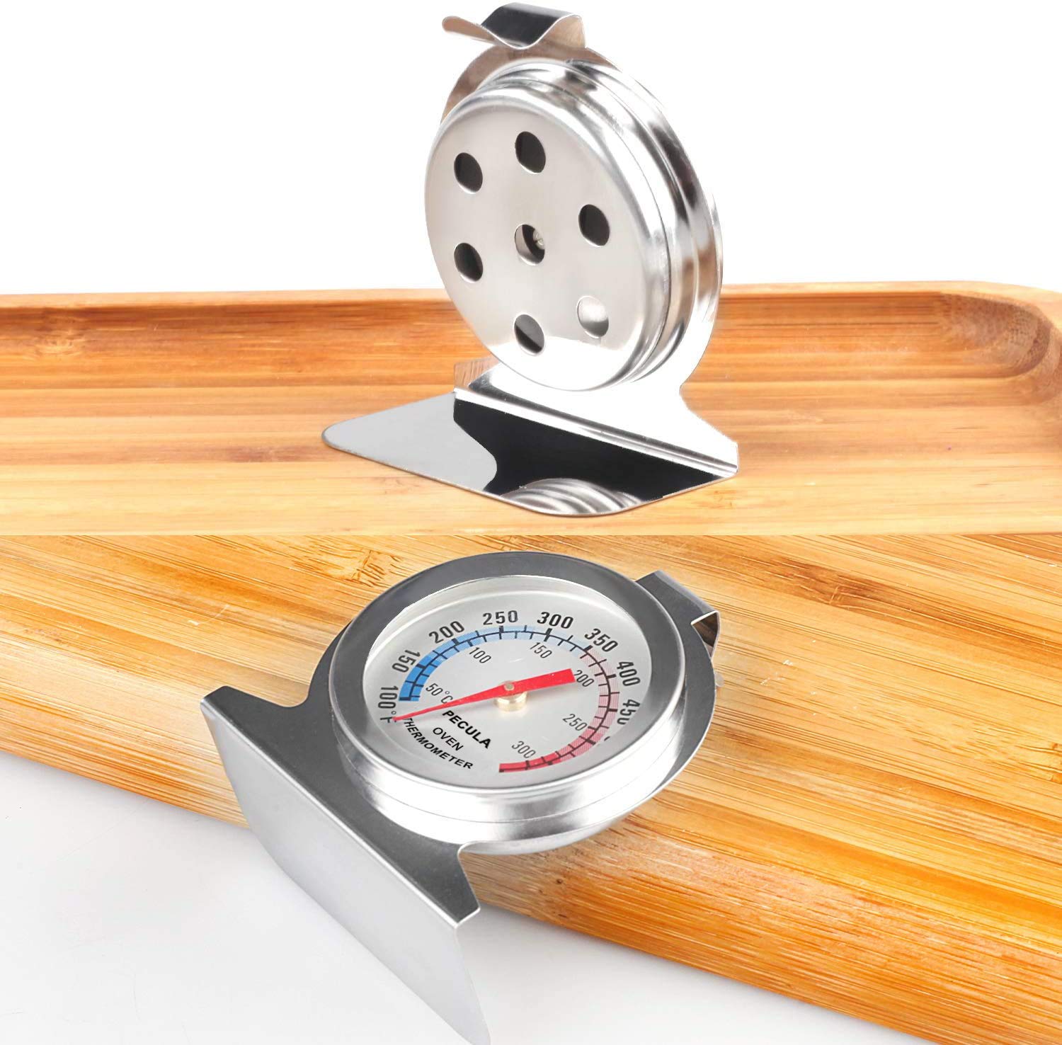 Oven Thermometer 2 Pack 50-300°C/100-600°F, Oven Grill Fry Chef Smoker Thermometer Instant Read Stainless Steel Thermometer Kitchen Cooking Thermometer