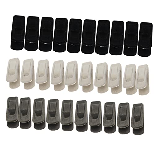 YARNOW Plastic Clothes Hanger Flocked Hangers 30pcs Hanger Clothes Peg Hanger Clips Coat Hanger Trouser Press Clothes Pin