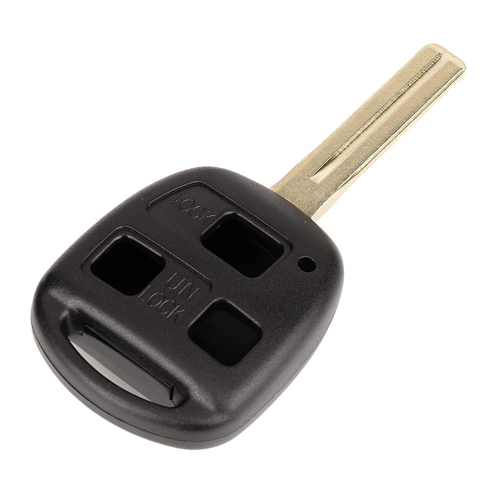 Qiilu Replacement Car Remote Control Key Case, 3 Button Remote Control Key Shell for Lexus IS200 IS300 GS300 GS400 GS430 LS200 LS400 RX300
