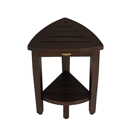 Decoteak Snazzy Corner Wood Shower Shelf (Non Assembled)