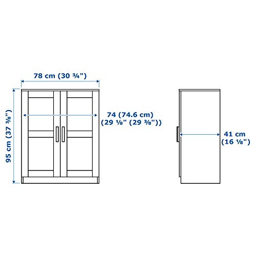 Ikea BISSA shoe cabinet with 2 compartments white (49x28x93 cm)