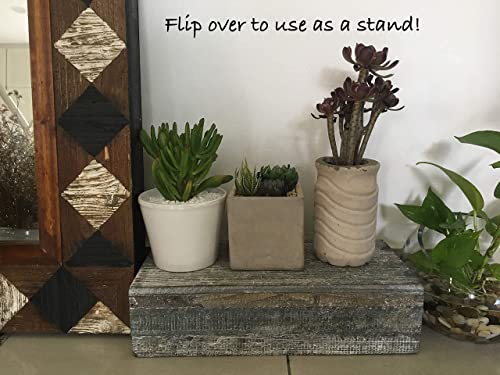 Wood Bathroom Decorative Storage Mason Jar Box, Toilet Paper Holder, Succulent Garden Planter, Diaper Organizer, Small Wooden Crate or Farmhouse Rustic Decor (Random)