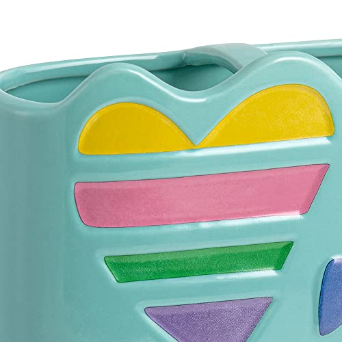 Allure Home Creation Rainbow Hearts 4-Piece Ceramic Bathoom Accessory Set