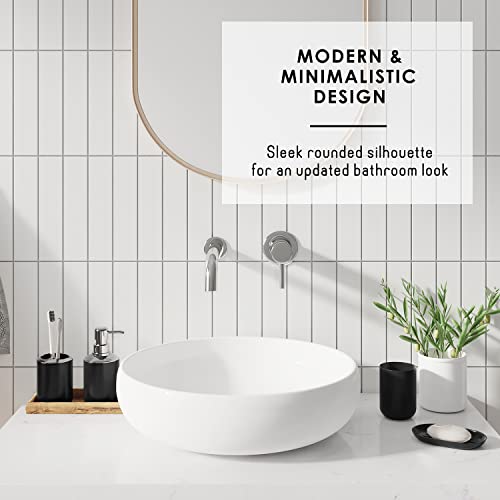 Clara Clark Bathroom Set – Bathroom Shower Curtain Sets with Liner, 20PC Bathroom Accessory Set, Bathroom Sets, Black Bathroom Accessories Set Complete with Shower Curtain Set with Liner and Hooks