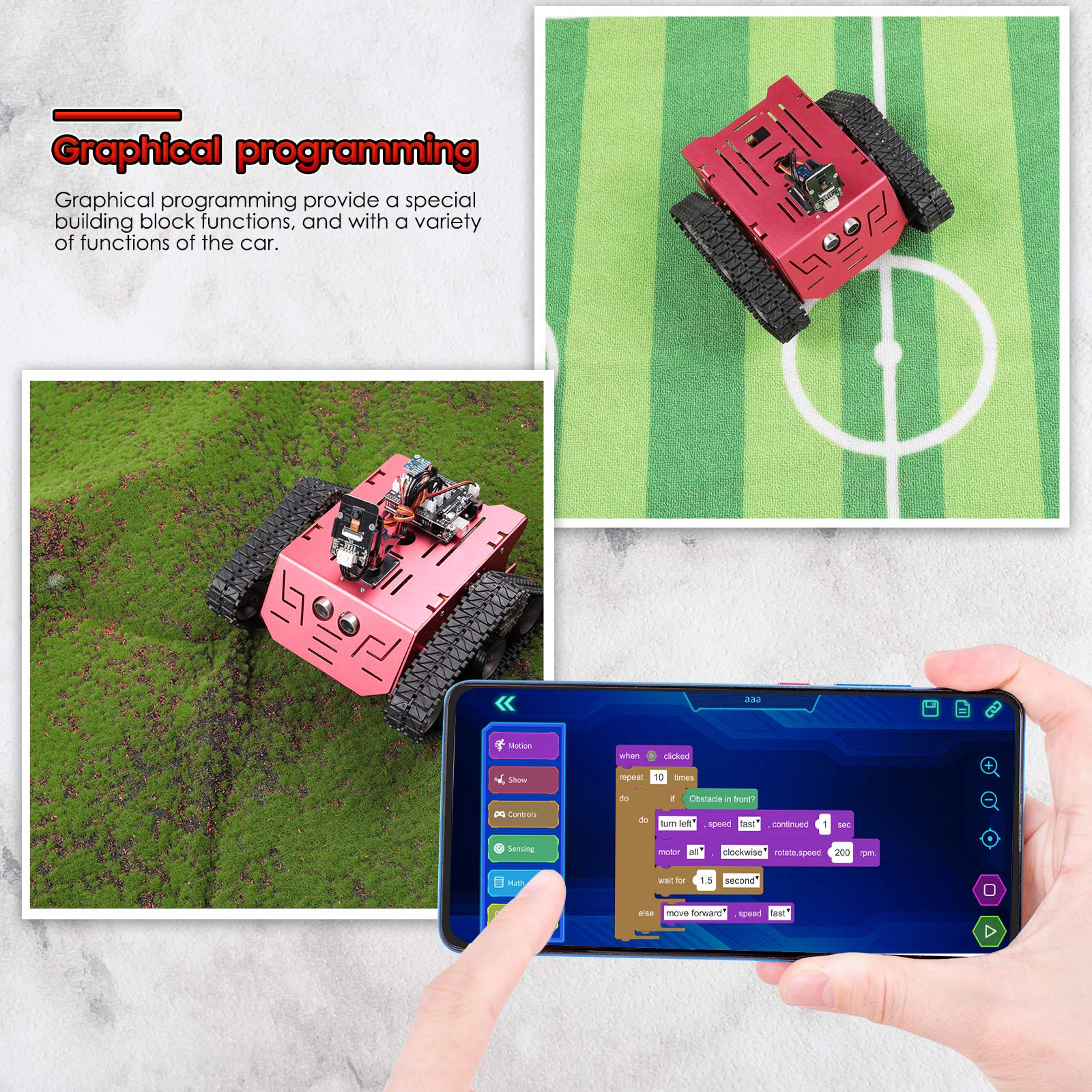 ELEGOO Conqueror Robot Tank Kit with UNO R3 for Arduino Robotics for Kids Ages 8-12 12-16 STEM Science Kits Coding Robots Toys for 8+ Year Old Boys Girls Teens Circuits Engineering Building Project