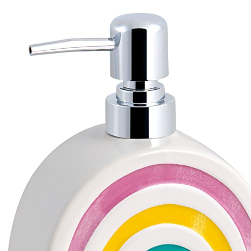 Allure Home Creation Rainbow Hearts 4-Piece Ceramic Bathoom Accessory Set