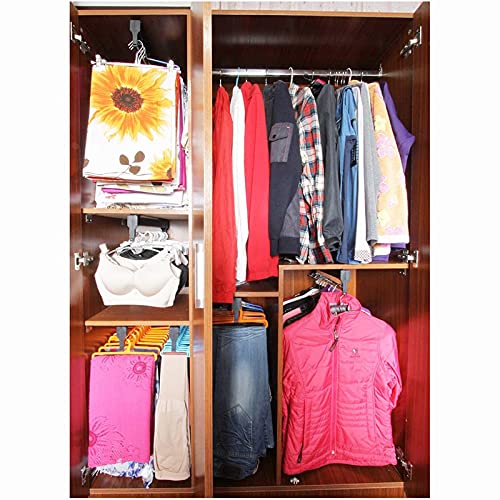 White Pull-out Hanger Rod Adjustable 30-60cm Wardrobe Hanger Rod, Home Trousers Rod Aluminum Alloy Clothes Rail Slide Rail (Size : 450mm/17.7inch)
