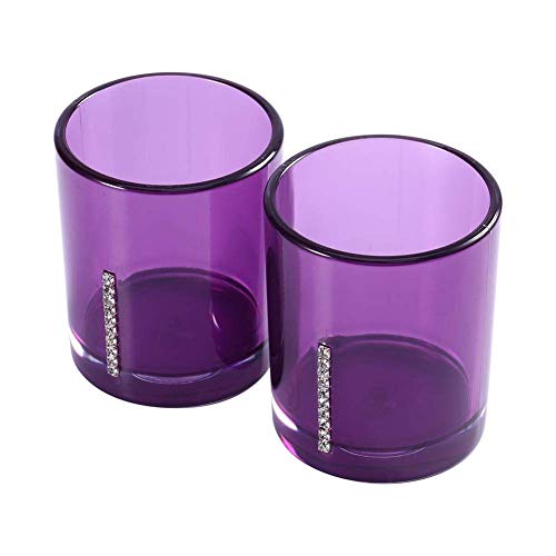 Zerodis 5pcs Purple Bathroom Accessory Set, Acrylic Bathroom Accessories Sets Bathroom Vanity Countertop Accessory Set for Home…