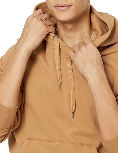 Amazon Essentials Men's Lightweight French Terry Hooded Sweatshirt, Tan, Medium