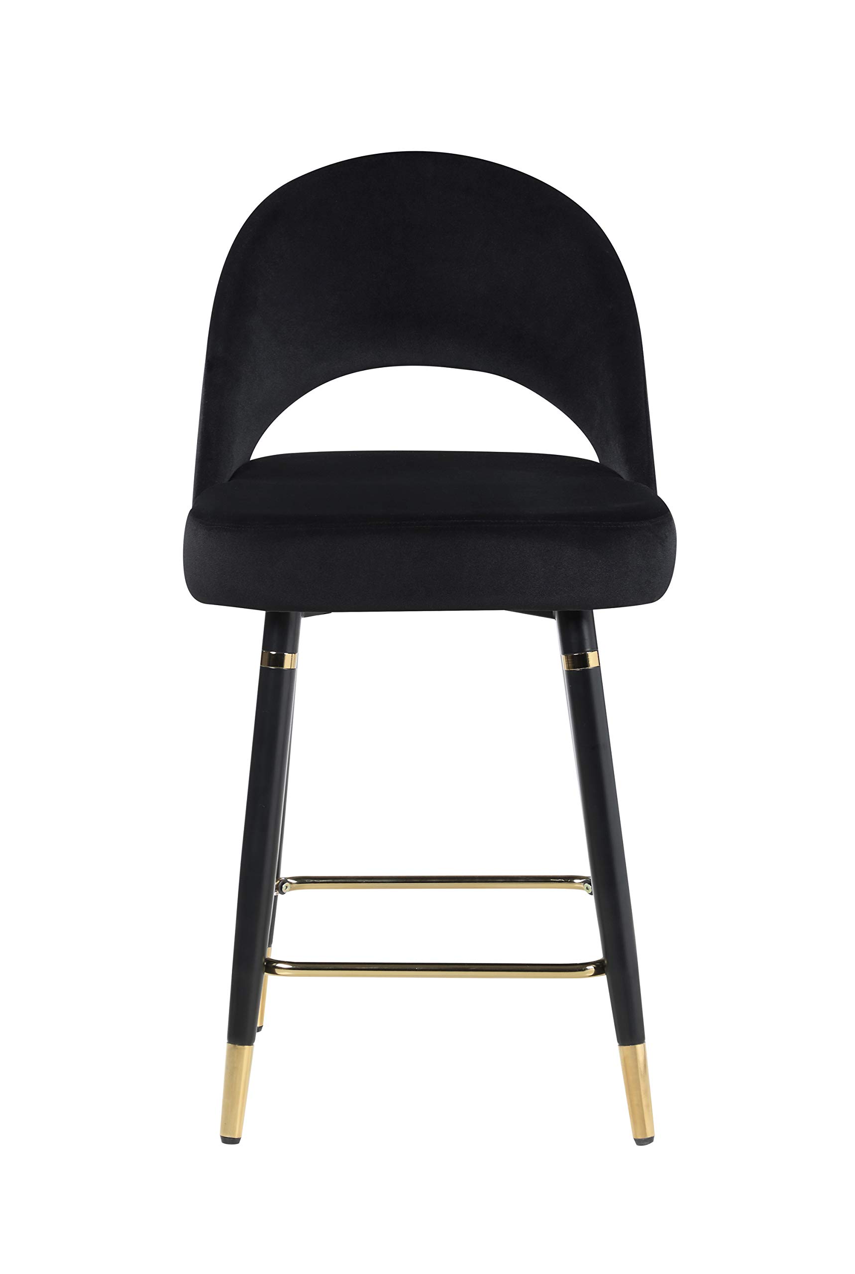 Coaster Furniture Lindsey Arched Back Upholstered Counter Height Stools Black (Set of 2) 193569