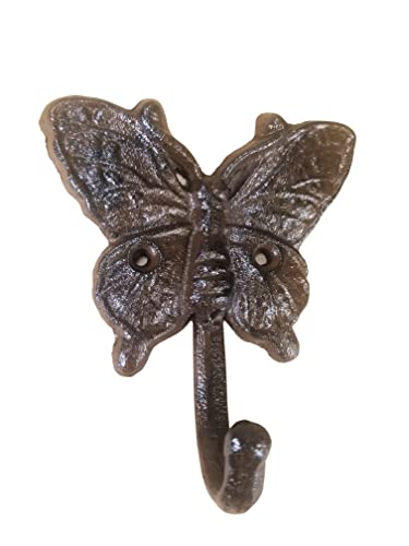 Carver's Olde Iron Lori's Rustic Brown Butterfly Bathroom Accessory Set 4 pc with Hardware