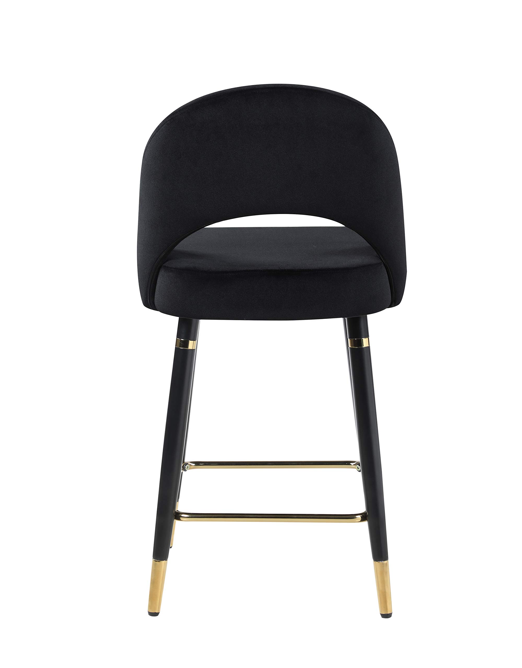 Coaster Furniture Lindsey Arched Back Upholstered Counter Height Stools Black (Set of 2) 193569