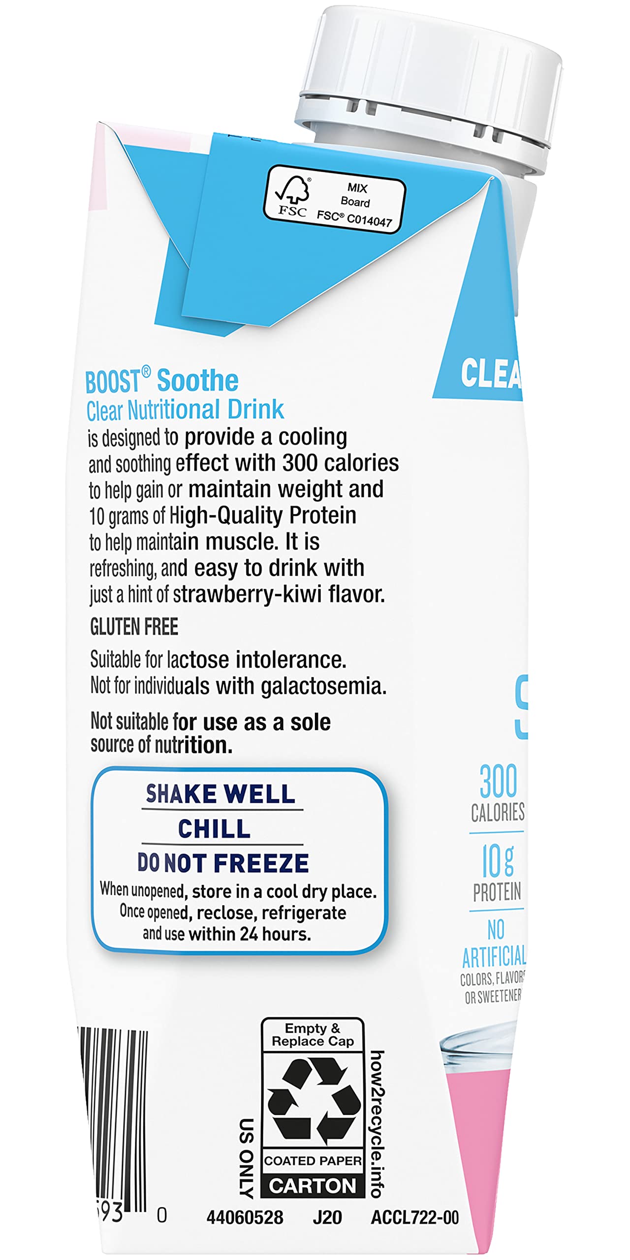 Boost Soothe Clear Nutritional Drink (Strawberry Kiwi, 8 Fl Oz (Pack of 3))