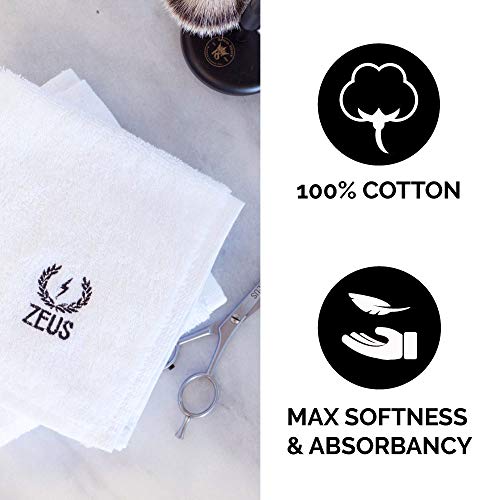 ZEUS 100% Cotton Washcloths β Super Soft & Extra Absorbent Premium Face and Bath Towels (6 Pack)