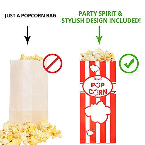 CUSINIUM Aluminium Popcorn Scoop - Popcorn Salt Shaker - [75 pcs] 1oz Popcorn Bags Bundle