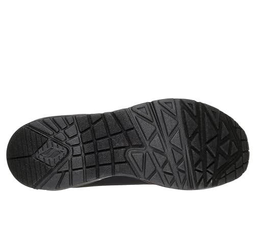 Skechers womens Skecher Street Women's Uno - Stand on Air Sneaker, Black/Black, 7.5 Wide US