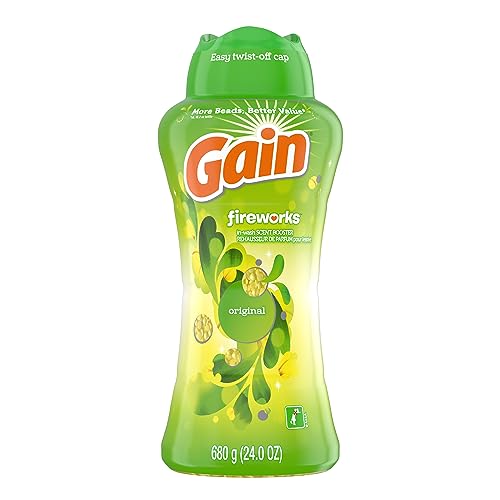Gain Fireworks Laundry Scent Booster Beads for Washer, Original, 26.5 oz, Use with Fabric Softener