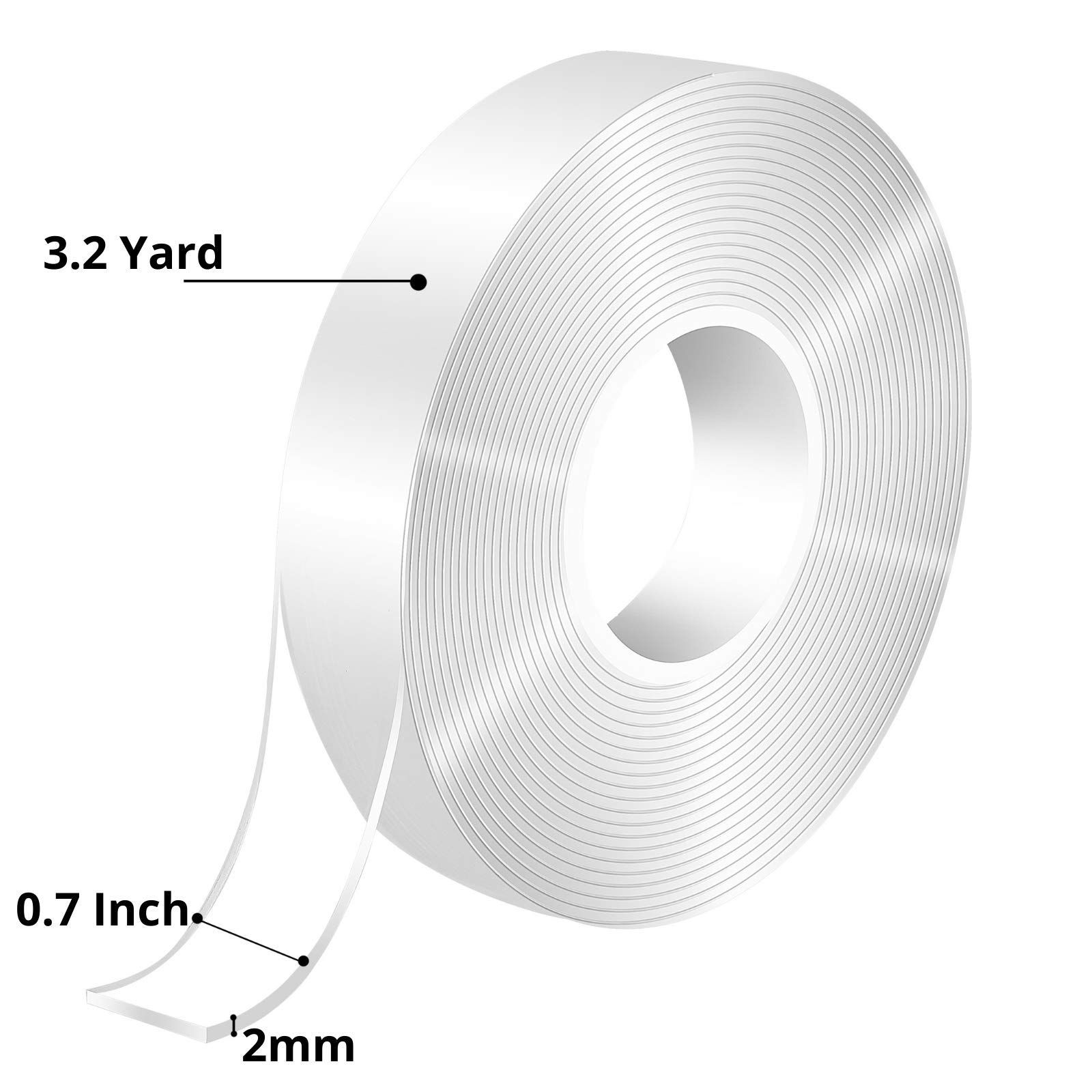 Mr. Pen- Double Sided Tape, 0.7 Inch, Transparent, Double Sided Tape for Walls, Double Sided Adhesive Tape, Mounting Tape, Adhesive Tape, Two Sided Tape, Double Stick Tape, Double Face Tape