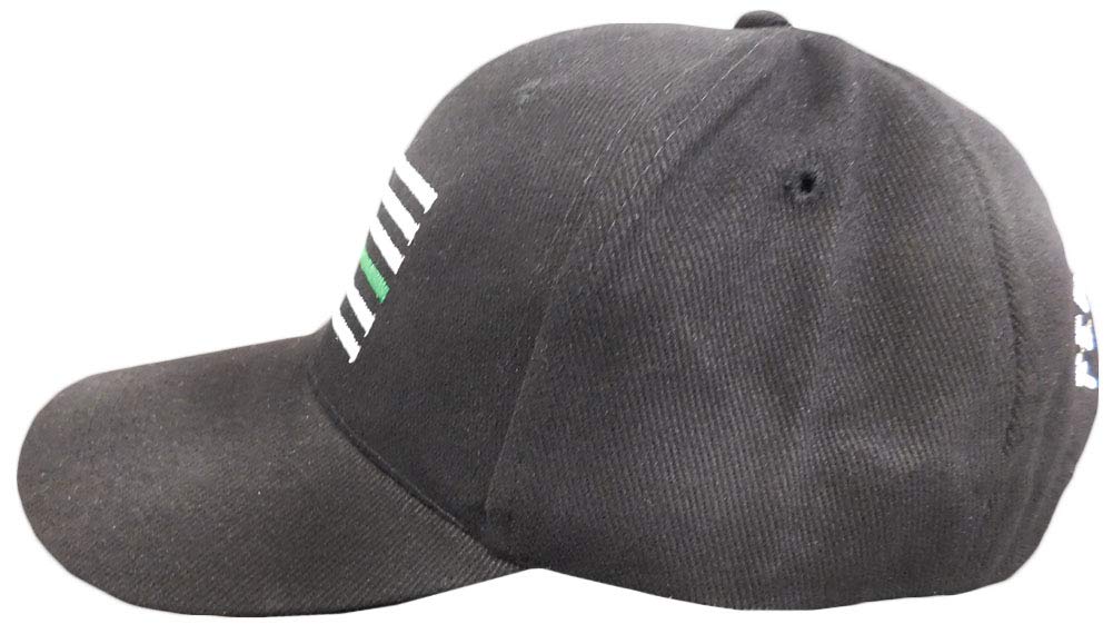 Trade Winds USA 50 Star Thin Green Line Federal Agents Matter Black Embroidered Hat Cap