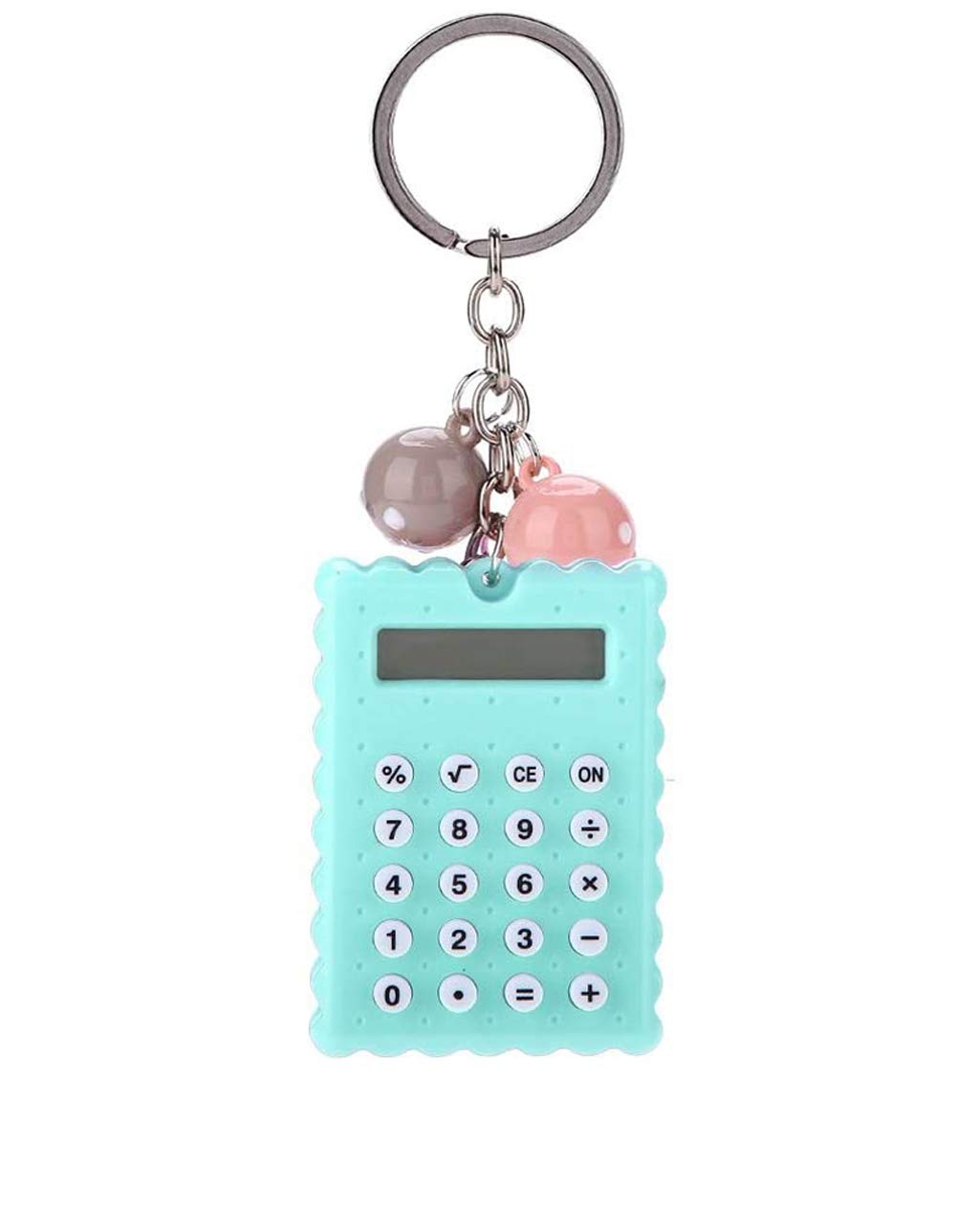 Mini Calculator 8 Digits Cute Cookies Calculator Portable Pockets Key Chain Standard Function Calculator School Office Supplies for Kids Adult, 2.2 x 1.5 Inch