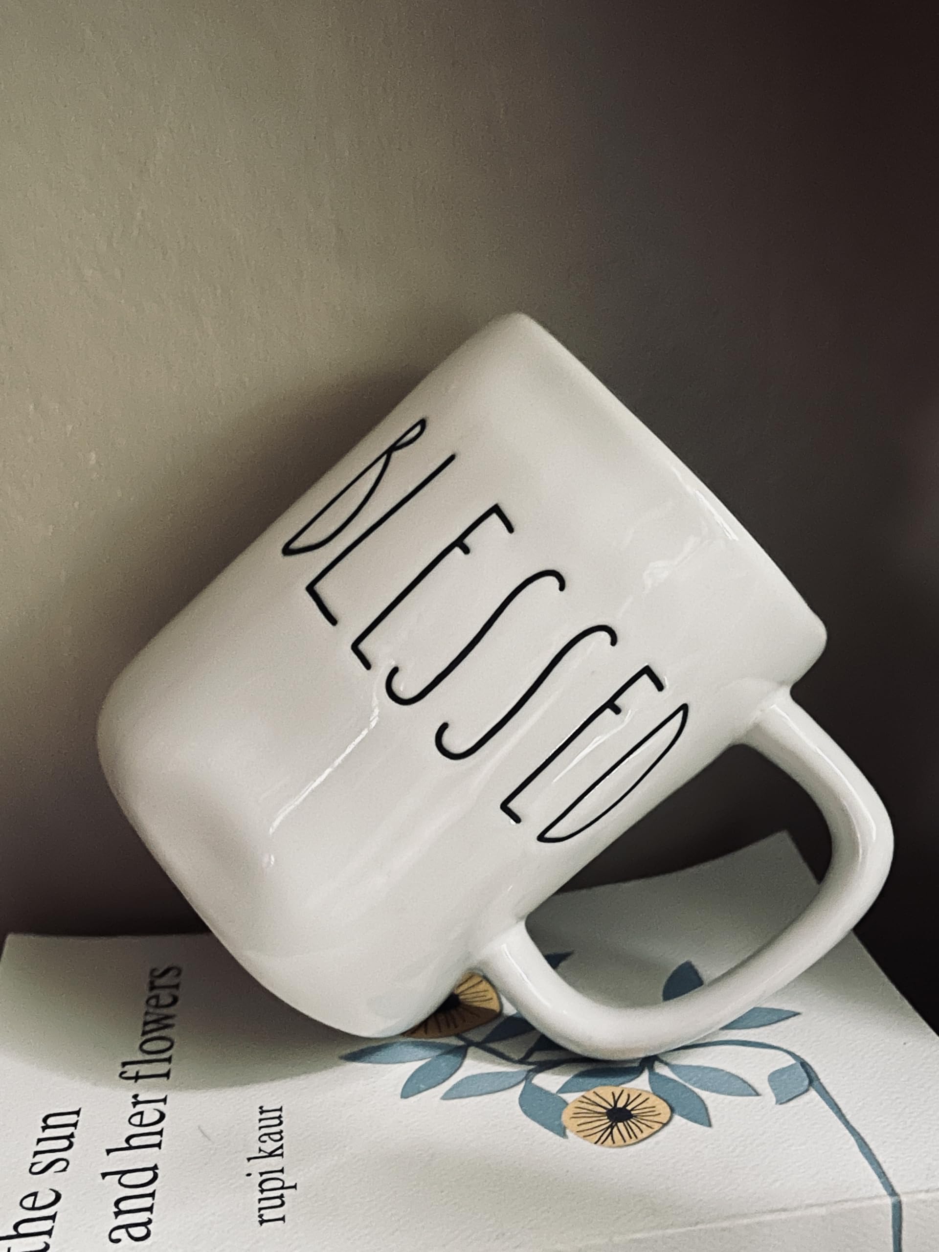 Rae Dunn By Magenta Ceramic Mug for Coffee Tea Latte | BLESSED