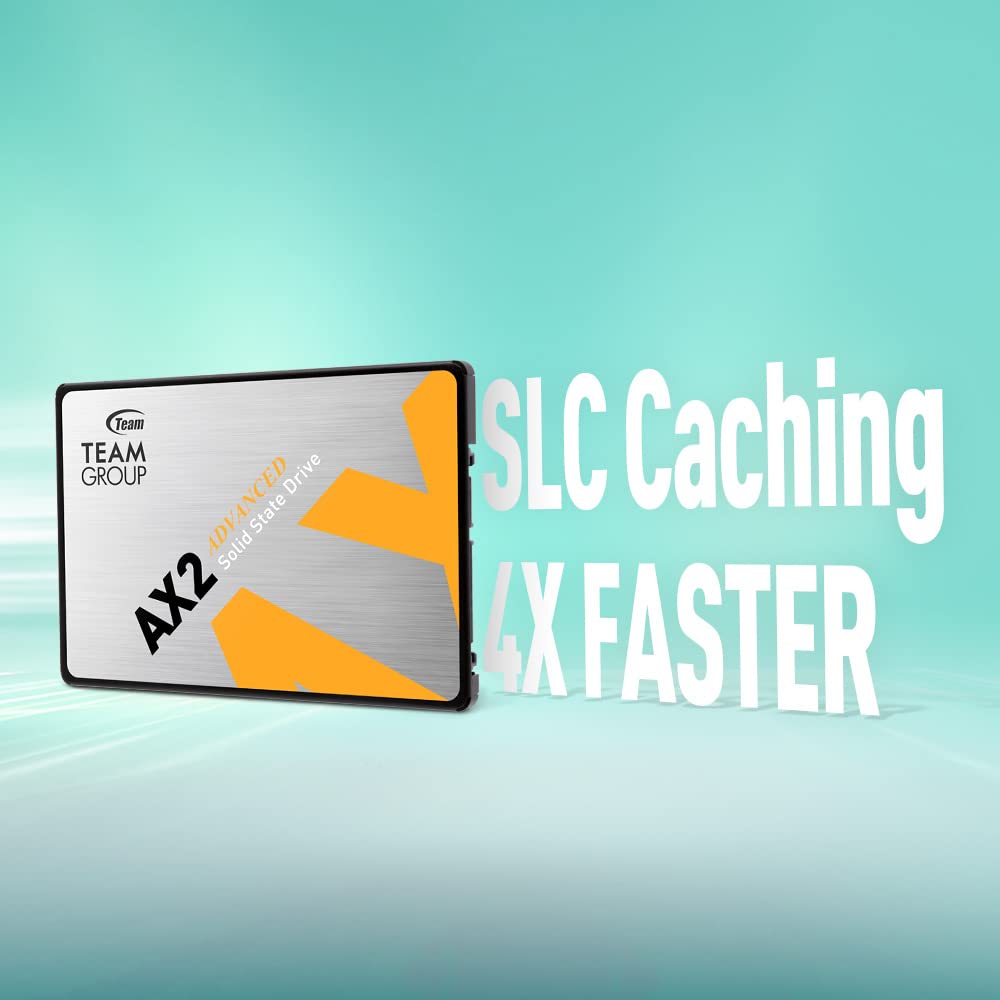 TEAMGROUP AX2 2TB 3D NAND TLC 2.5 Inch SATA III Internal Solid State Drive SSD (Read Speed up to 550 MB/s) Compatible with Laptop & PC Desktop T253A3002T0C101