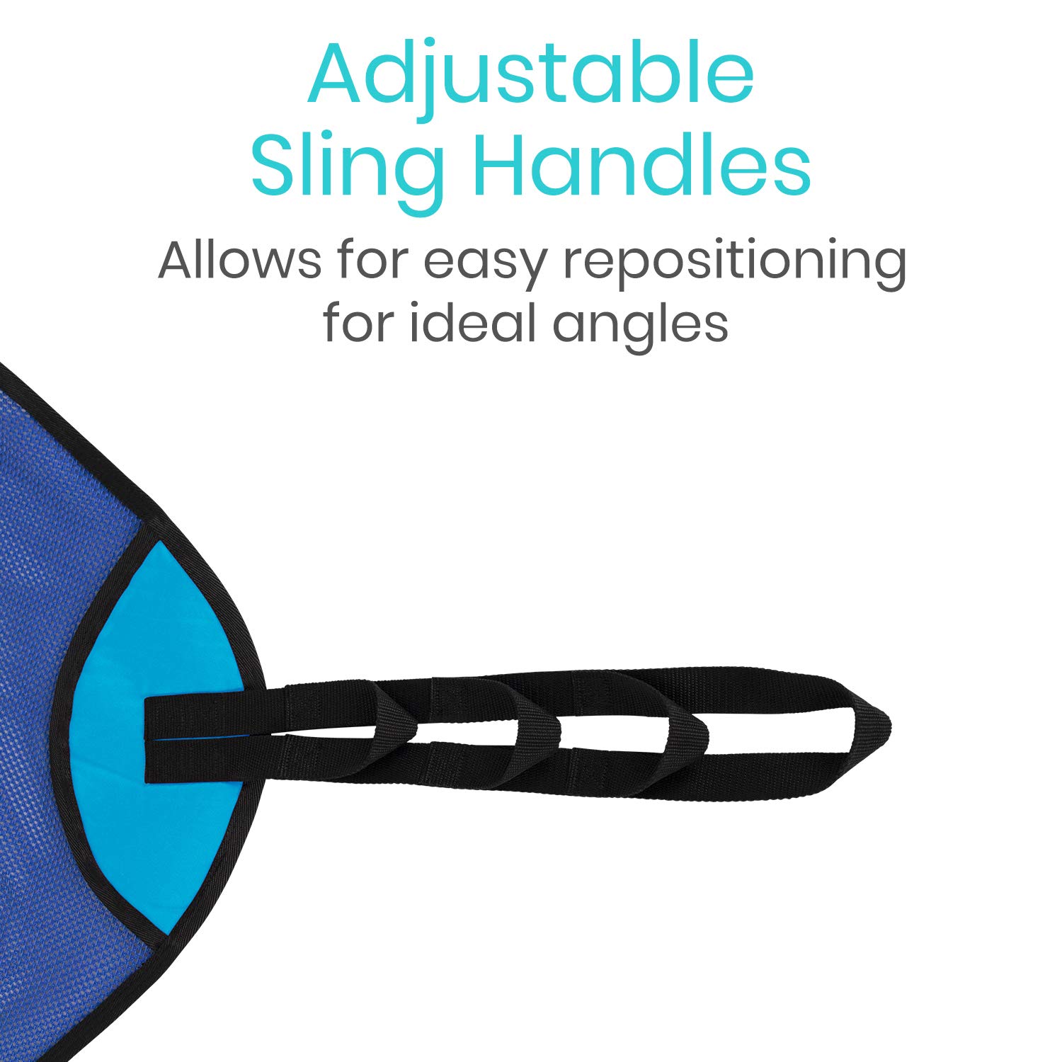 Vive Patient Lift Sling with Opening (400lb Capacity) - Lifting Aid Straps for Transfer - Commode Chair for Hydrolic Medical Full Body Device for Elderly, Bariatric, Nursing, Caregiver - Mesh Support