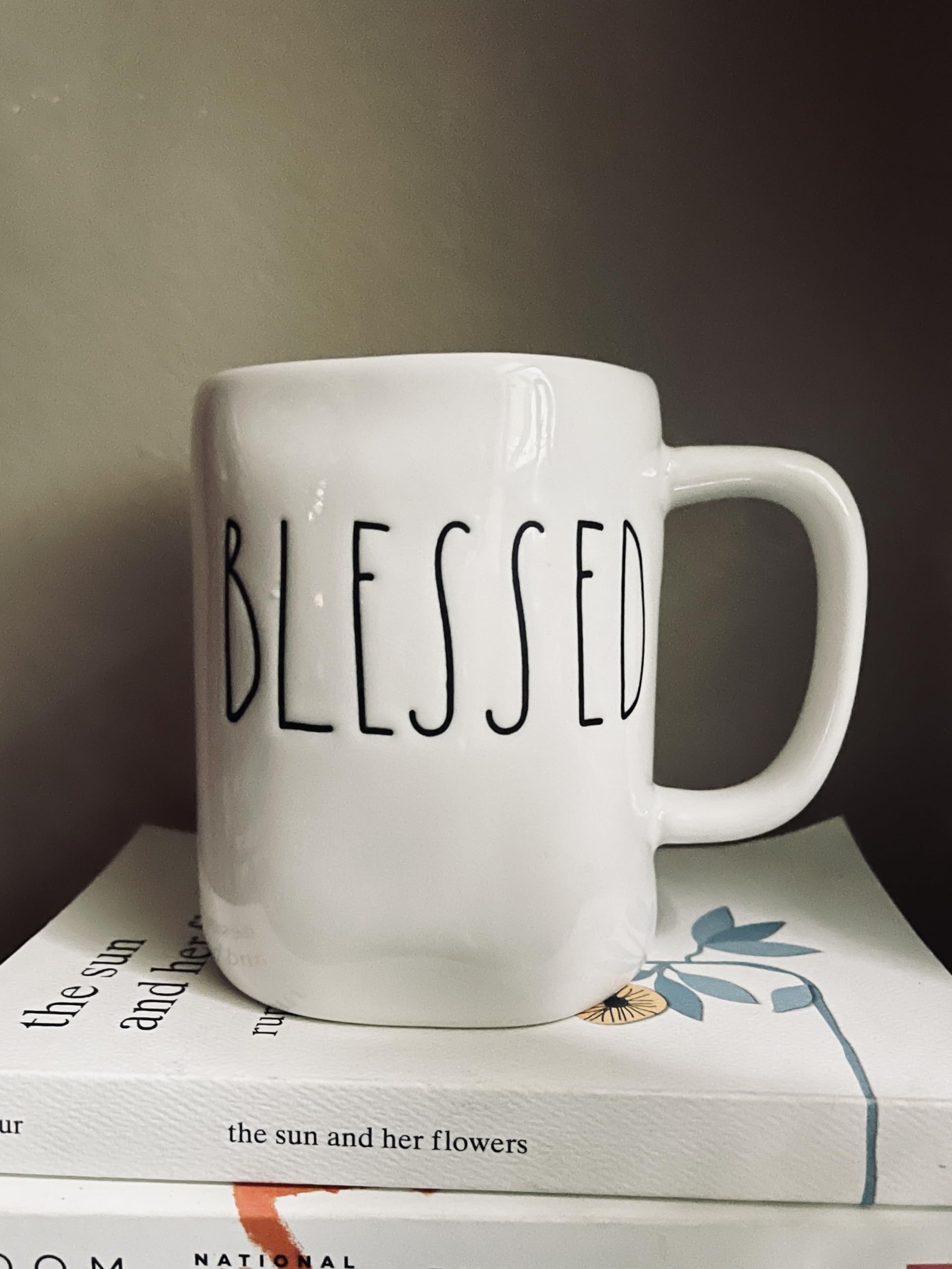 Rae Dunn By Magenta Ceramic Mug for Coffee Tea Latte | BLESSED